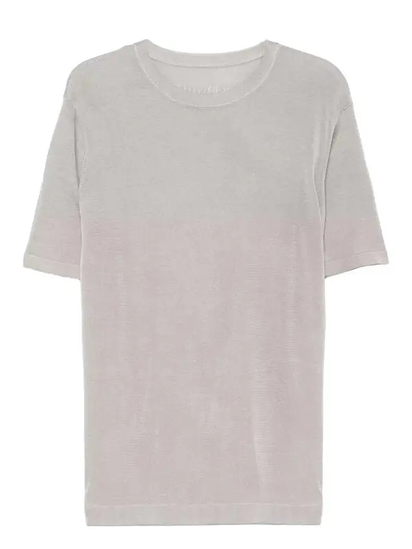 ISA BOULDER Fine-knit T-shirt - Grey