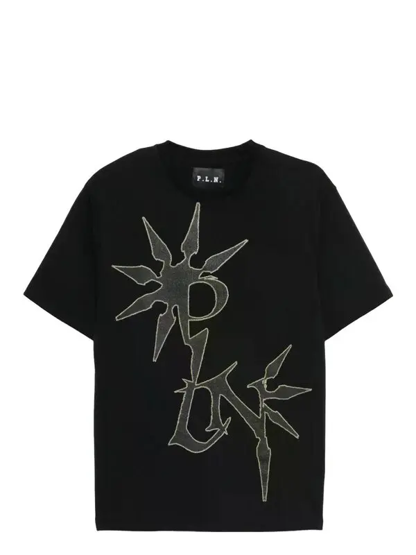 P.L.N. Logo-print T-shirt - Black