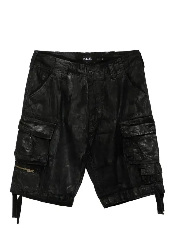 P.L.N. Leather Shorts - Black
