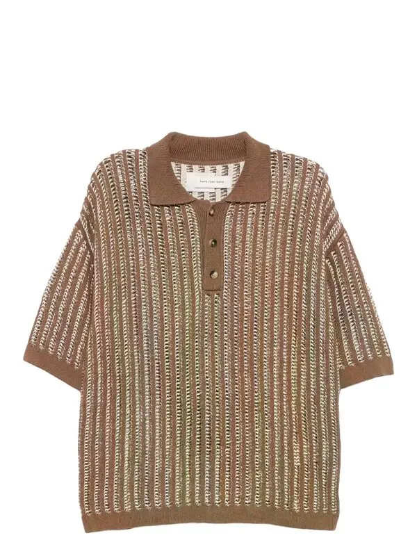 FENG CHEN WANG Crochet-knit Shirt - Brown