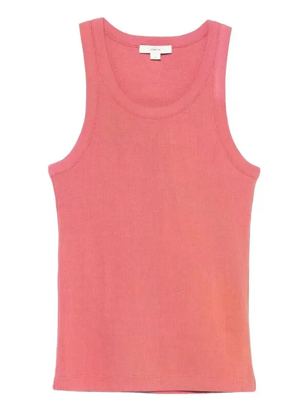 Vince Sleeveless Ribbed Tank Top - Pink