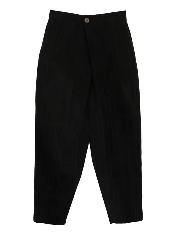 CHIAHUNG SU Striped Trousers - Black