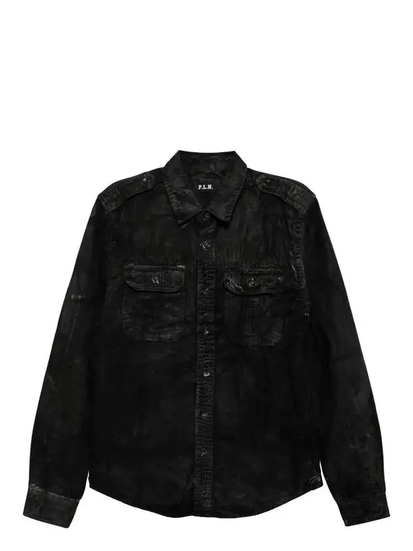 P.L.N. Cotton Shirt - Black