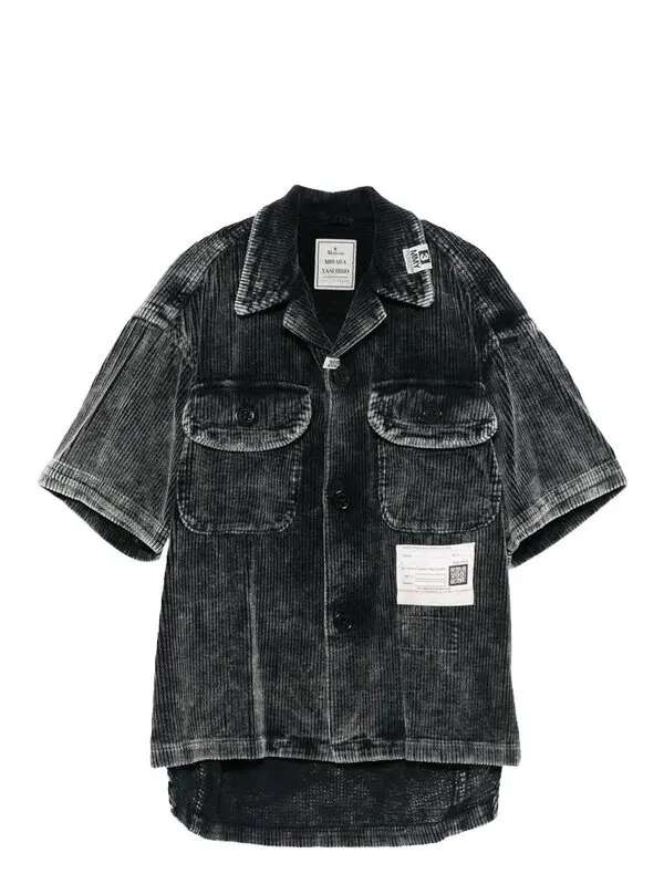 Mihara Yasuhiro Amateur Sewn Corduroy Shirt - Black