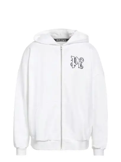 Palm Angels Hooded Sweatshirt With Logo - White