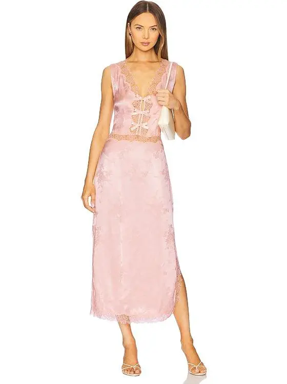 Lpa Daphne Midi Dress - Light Pink