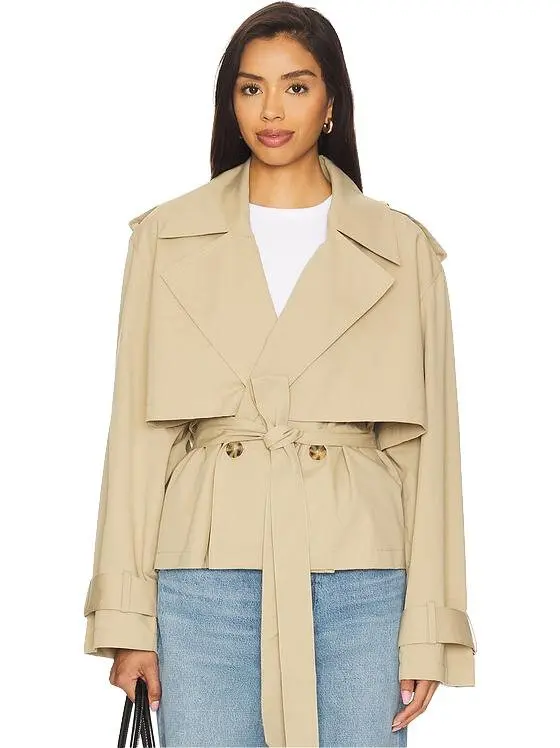 Joe's Jeans Liz Cropped Trench Coat - Camel