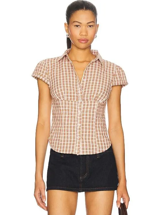Lioness Mon Cheri Blouse - Pink Check