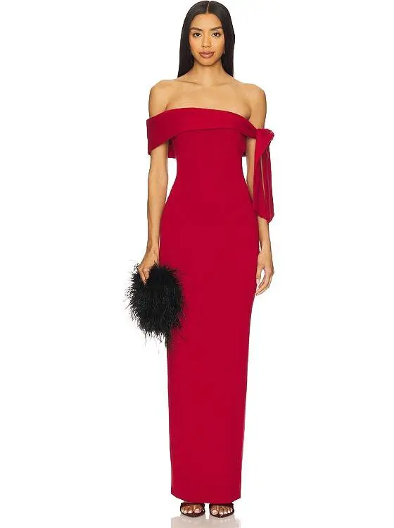 SNDYS Jaymes Maxi Dress - Deep Red