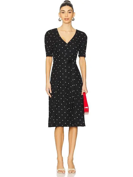 Lpa Bambina Dress - Black And Cream Dot