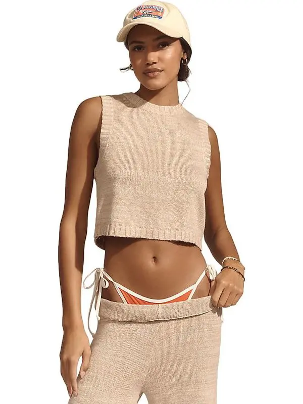 L*Space En Route Crop Top - Beige