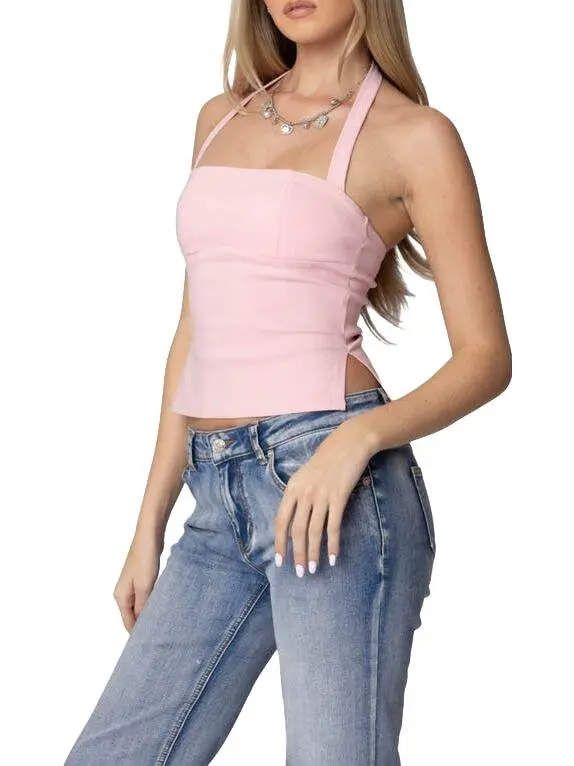 EDIKTED Dara Halter Top - Pink