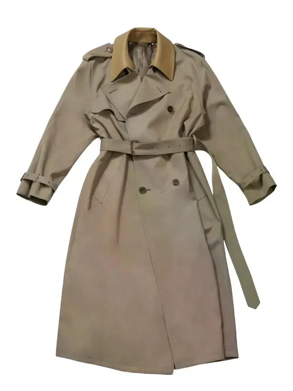 Auralee Wool Trench Coat - Neutrals