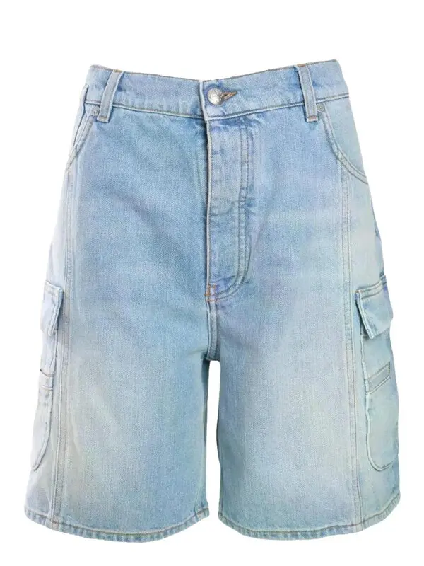 Off-White Denim Cargo Shorts - Blue