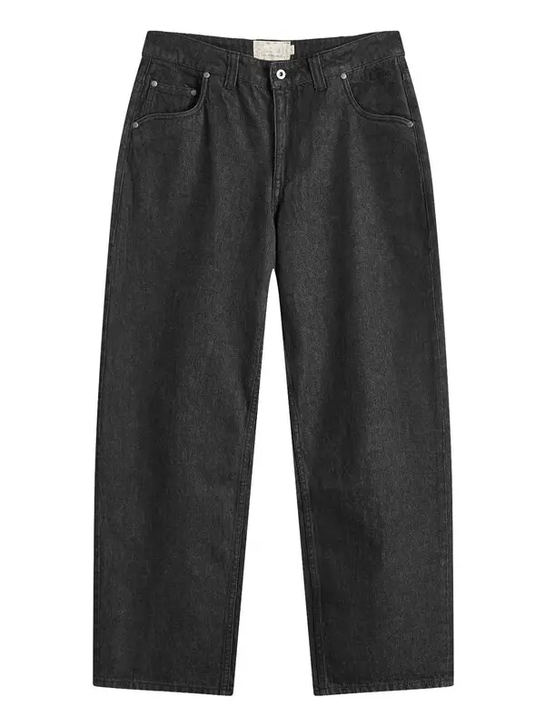 DIME Classic Baggy Denim Pants - Black Washed