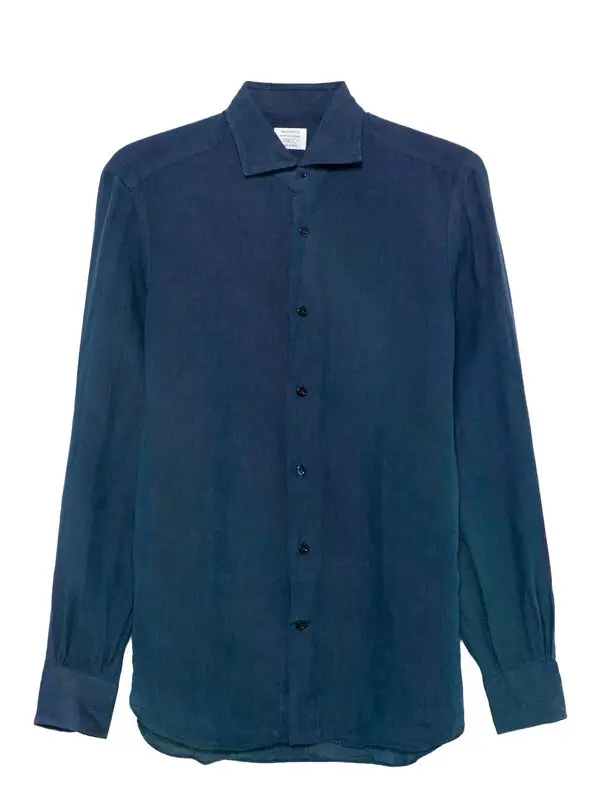 MAZZARELLI Cutaway-collar Shirt - Blue