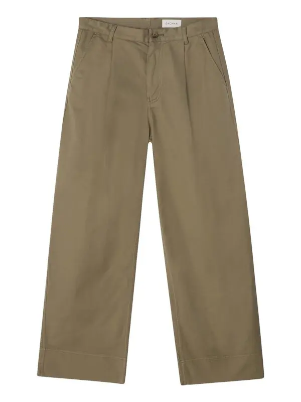 HOUSE OF DAGMAR Loose Fit Chino - Khaki Green