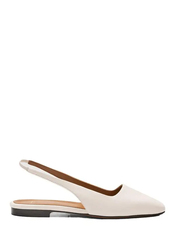 ATP ATELIER Plesio Nappa Flat Slingbacks - Linen