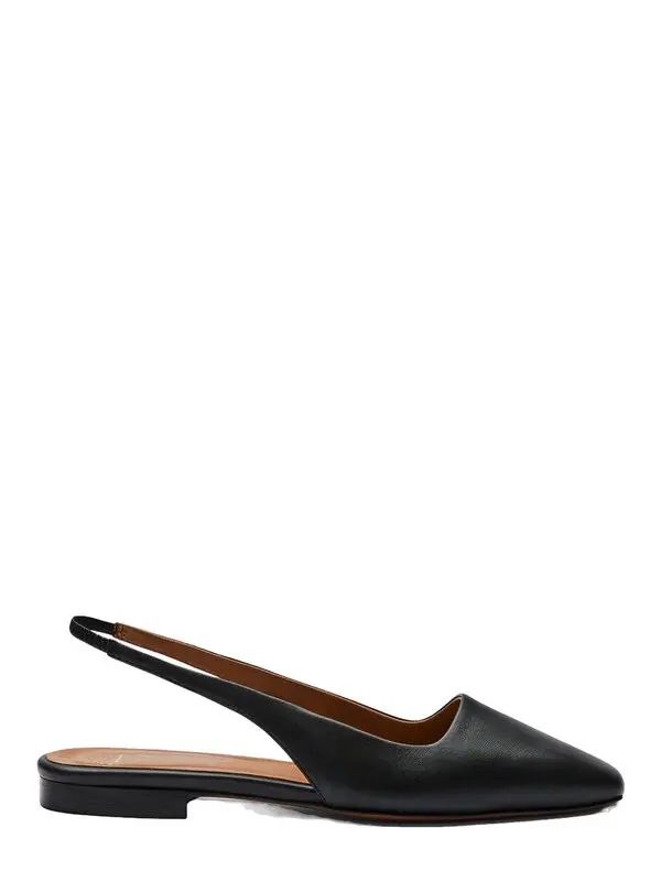 ATP ATELIER Plesio Nappa Flat Slingbacks - Black