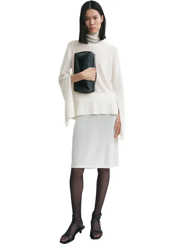 TOTEME Slit Sleeve Turtleneck - White