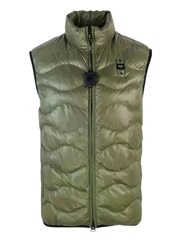 BLAUER. Padded Gilet - Green