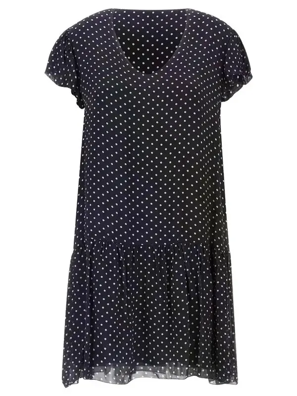 KAOS Polka-dot Midi Dress - Blue