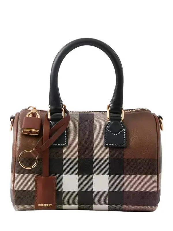 Burberry Mini Check Tote Bag - Brown