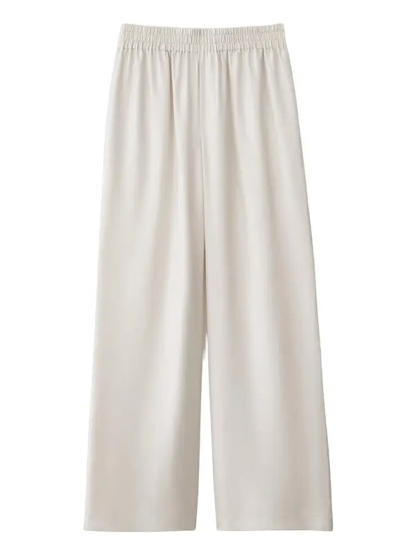 LISA YANG STORE Wide Leg Trousers - Champagne