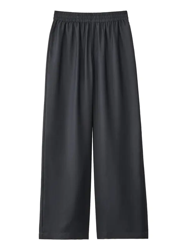LISA YANG STORE Wide Leg Trousers - Midnight
