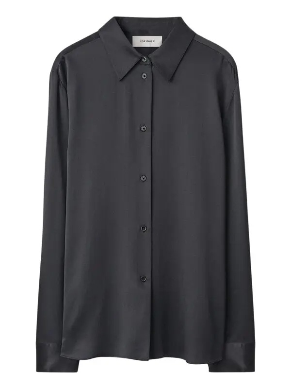 LISA YANG STORE Long-sleeve Button-up Shirt - Midnight