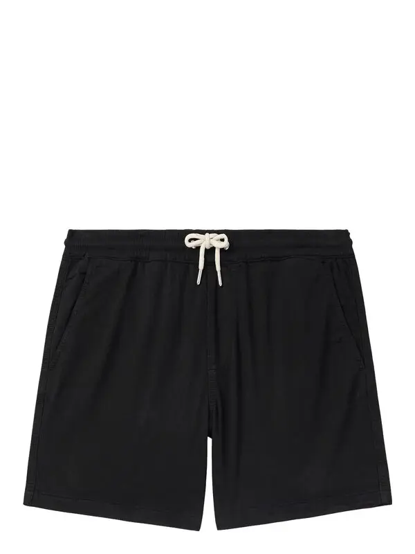 Nn07 Straight-leg Twill Drawstring Shorts - Black