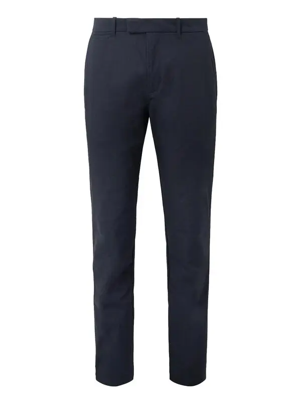 Mr P. Samuel Slim-fit Straight-leg Stretch-cotton Golf Trousers - Blue