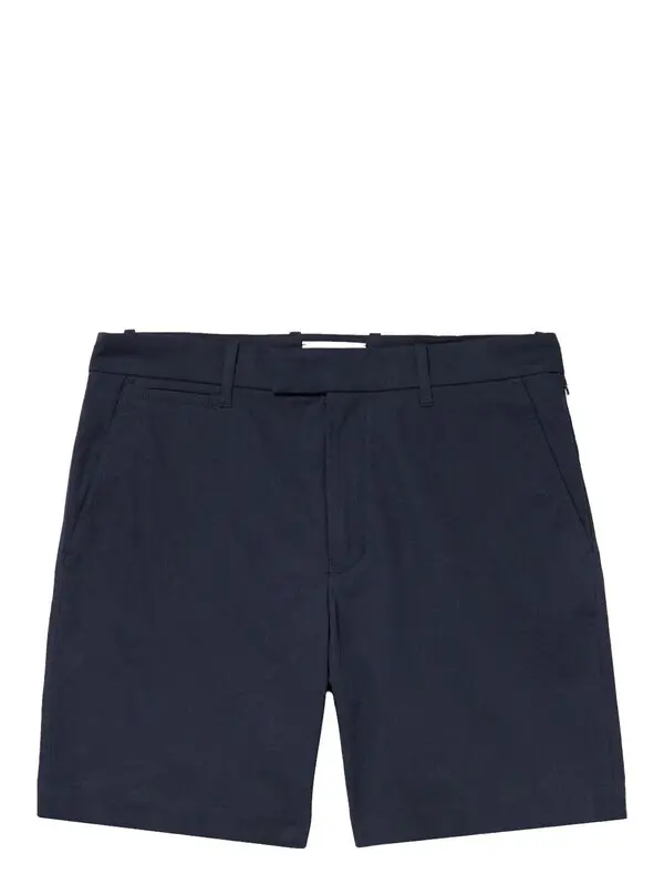 Mr P. Straight-leg Recycled Cotton-blend Twill Golf Shorts - Blue
