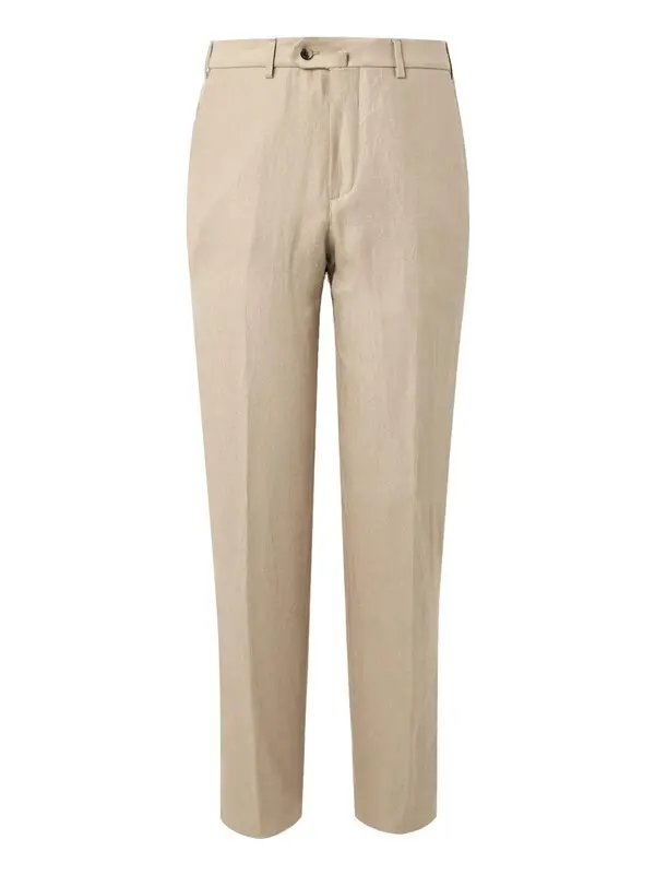 Loro Piana Carlo Straight-leg Linen Suit Trousers - Neutrals