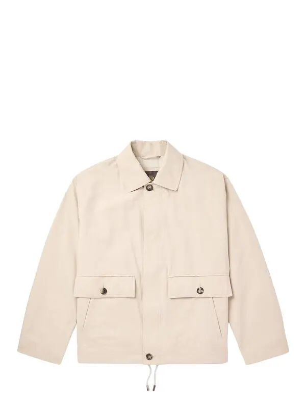 Loro Piana Rudolf Rain System® Cotton-blend Gabardine Blouson Jacket - Neutrals