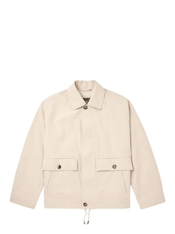 Loro Piana Rudolf Rain System® Cotton-blend Gabardine Blouson Jacket - Neutrals