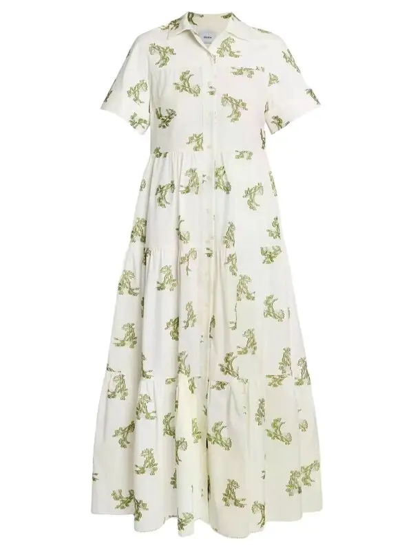 Erdem Short Sleeve Shirt Dress - White