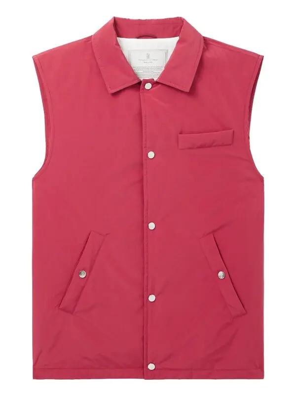 Brunello Cucinelli Padded Shell Gilet - Red