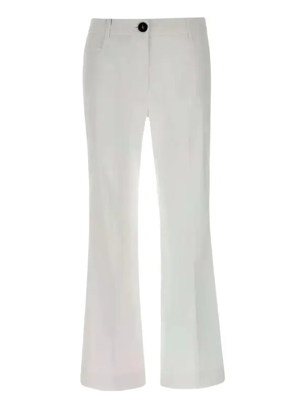 Marella Pressed-crease Trousers - White