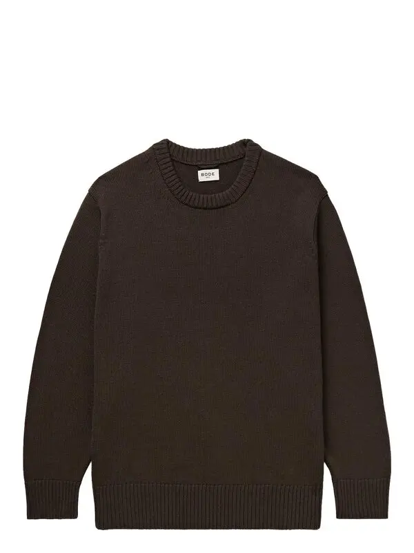 BODE Juniper Merino Wool Sweater - Brown