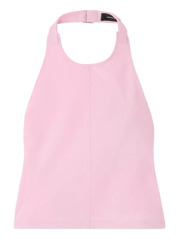 Wardrobe.NYC Open-back Halterneck Top - Pink