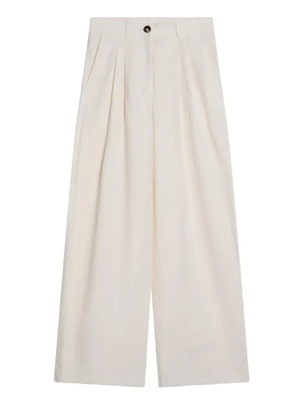 MKDT STUDIO Wide Cotton Trousers - White
