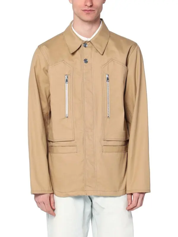 NAMACHEKO Overshirt Jacket In Cotton - Beige
