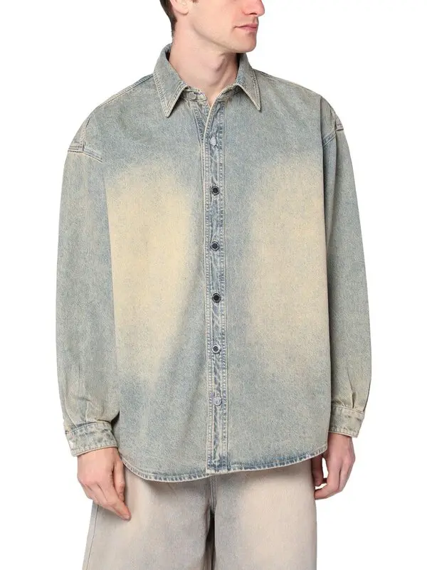 NEW AMSTERDAM SURF ASSOCIATION Faded Denim Shirt - Beige