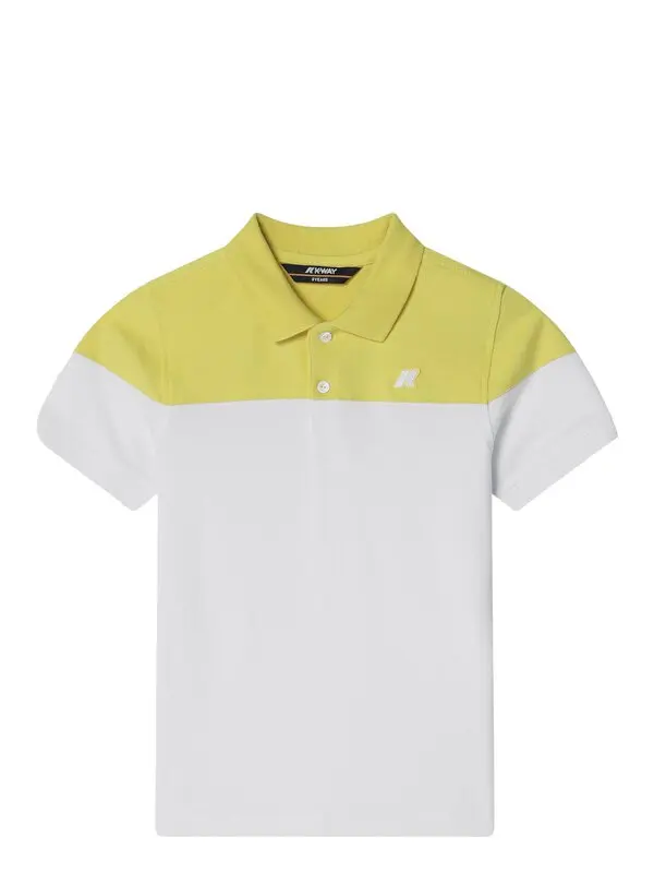 K-WAY White/green Acacia Cotton Polo - Multicolor