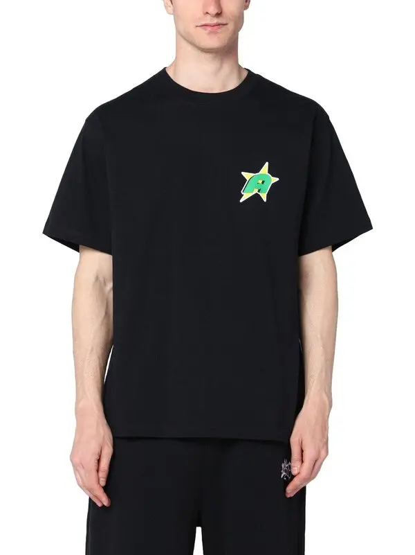 AWAKE NY T Shirt With Star A Logo - Black