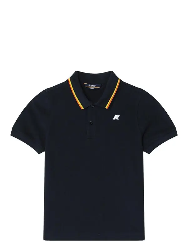 K-WAY Jude Polo In Cotton Piqu - Blue