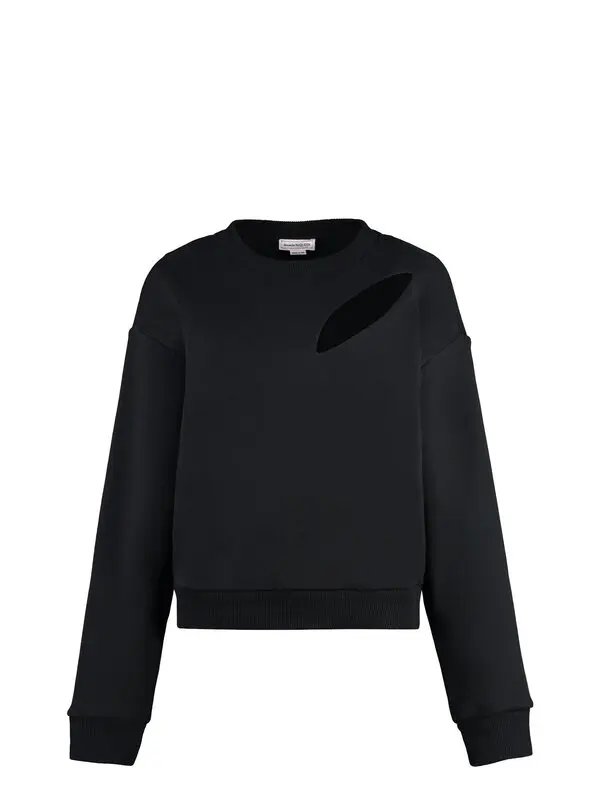 Alexander McQueen Cotton Sweatshirt - Black