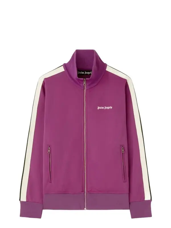 Palm Angels Logo Track Zip-up Sweatshirt - Pink
