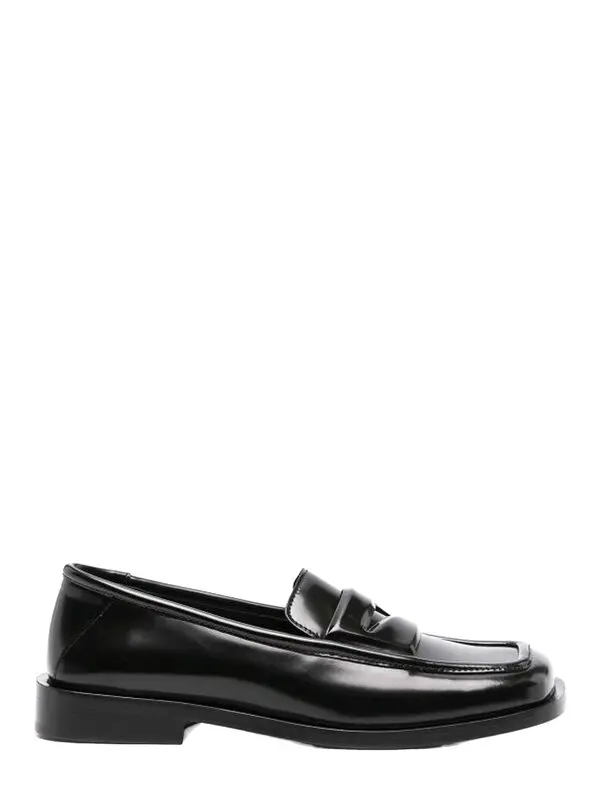 Attico Amanda Leather Loafers - Black